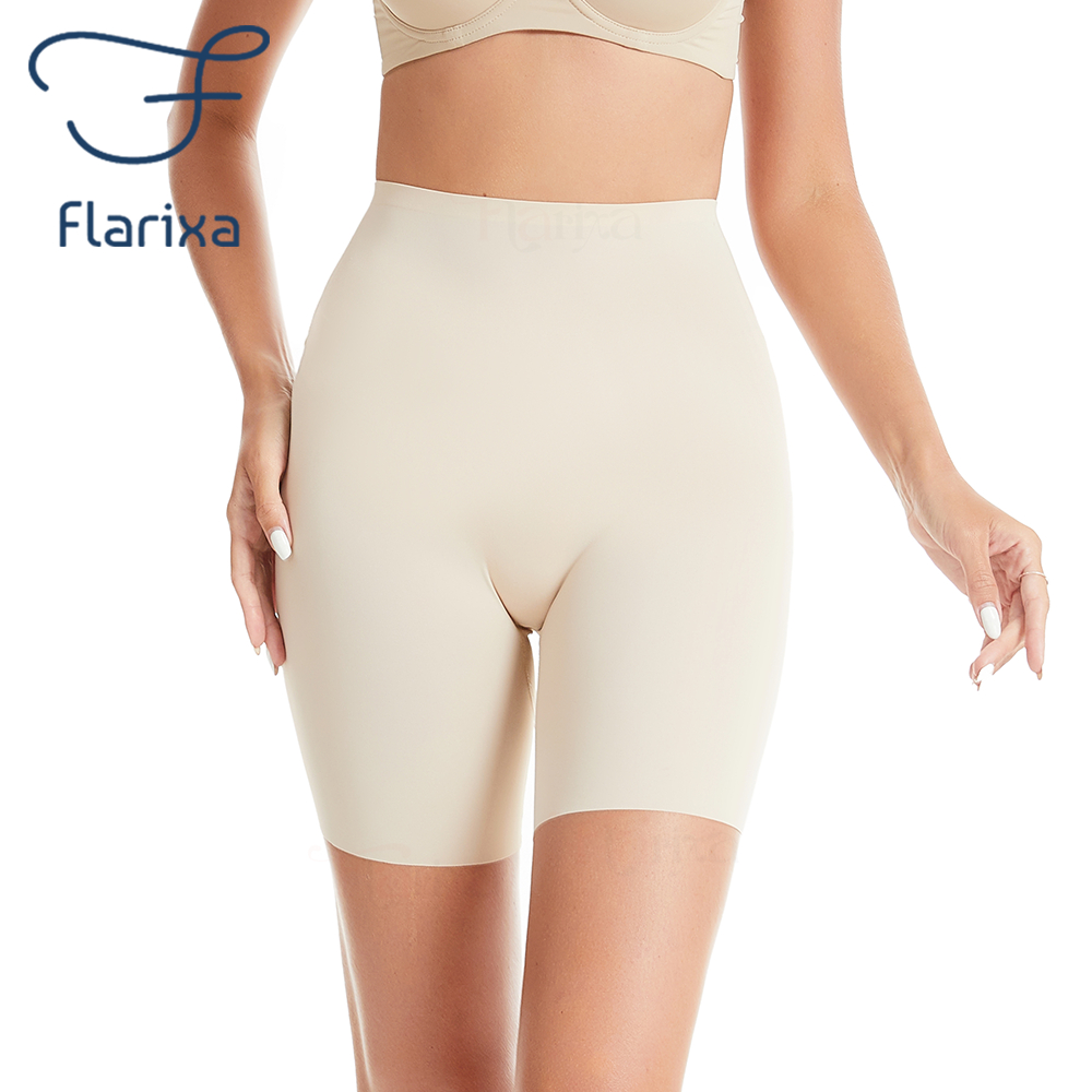 Flarixa Seamless Safety Pants High Waist Slip Shorts Women Stretch