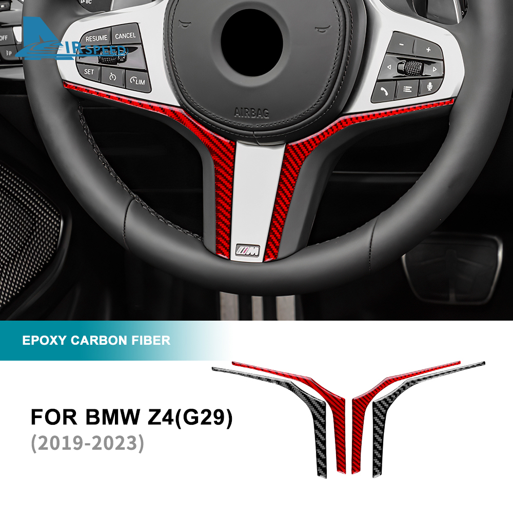 AIRSPEED For BMW Z4 G29 2019-2023 Carbon Fiber Steering Wheel Chin Trim ...