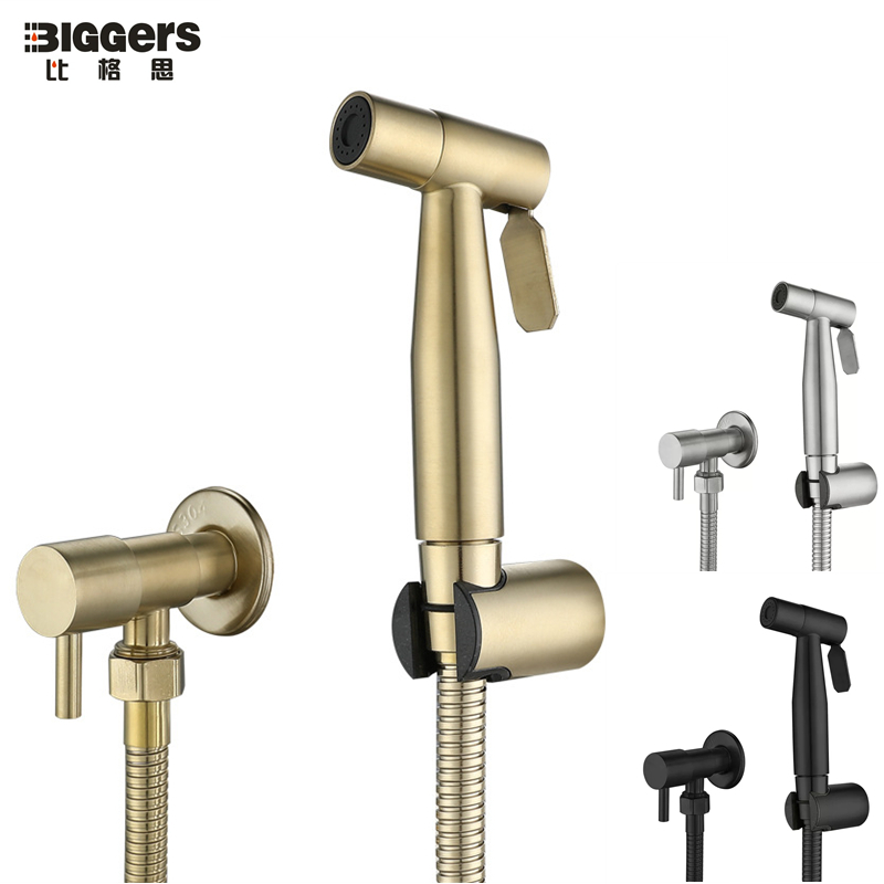Biggers Sanitary Brush Gold Color Stainless Steel Bathroom Toilet ...