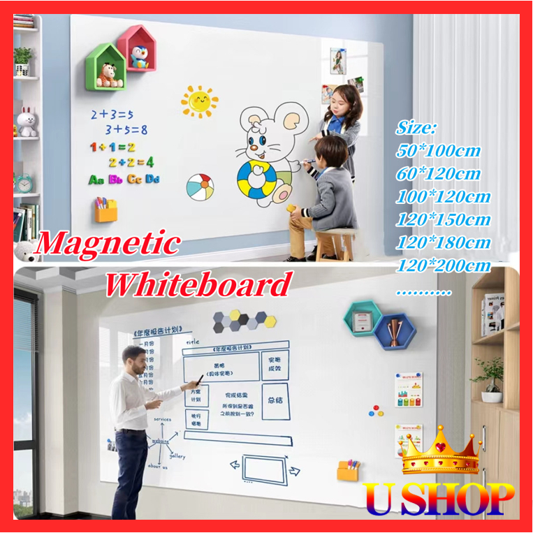 🔥Free Shipping🔥Magnetic Whiteboard Wall Sticker Kids Whiteboard ...