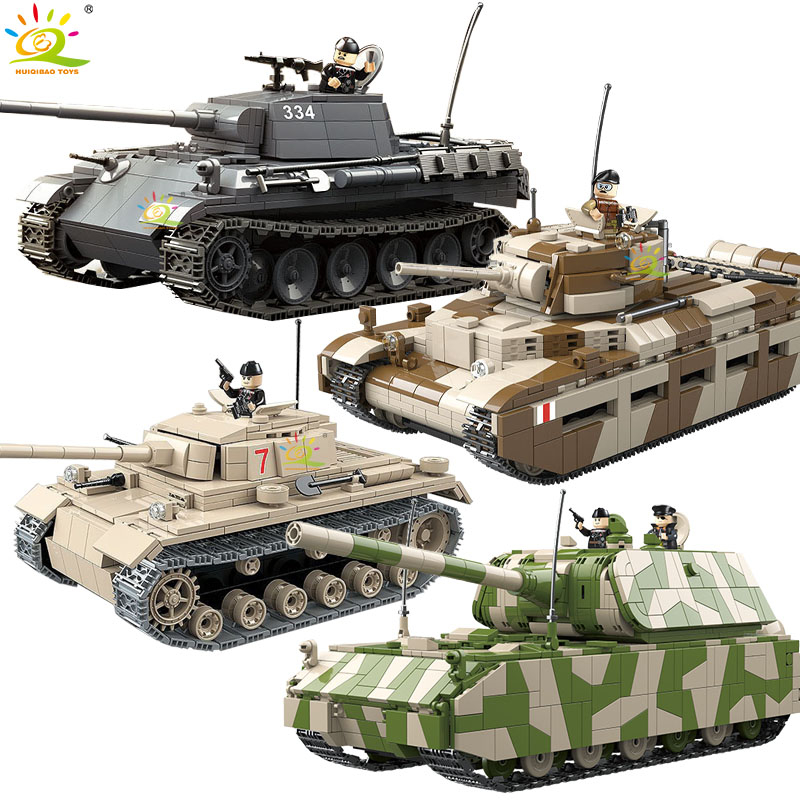 WW2 German heavy tank Leopard medium tank military model children's ...
