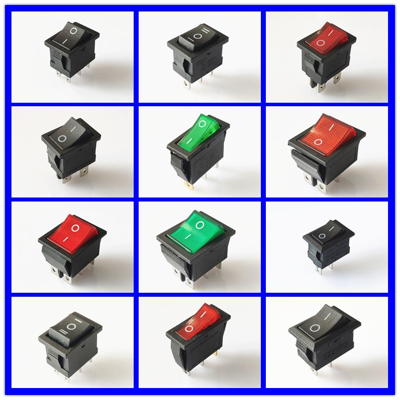SPST KCD 3PIN 6PIN On/Off Square Rocker Switch DC AC 16A/250V Car Dash ...