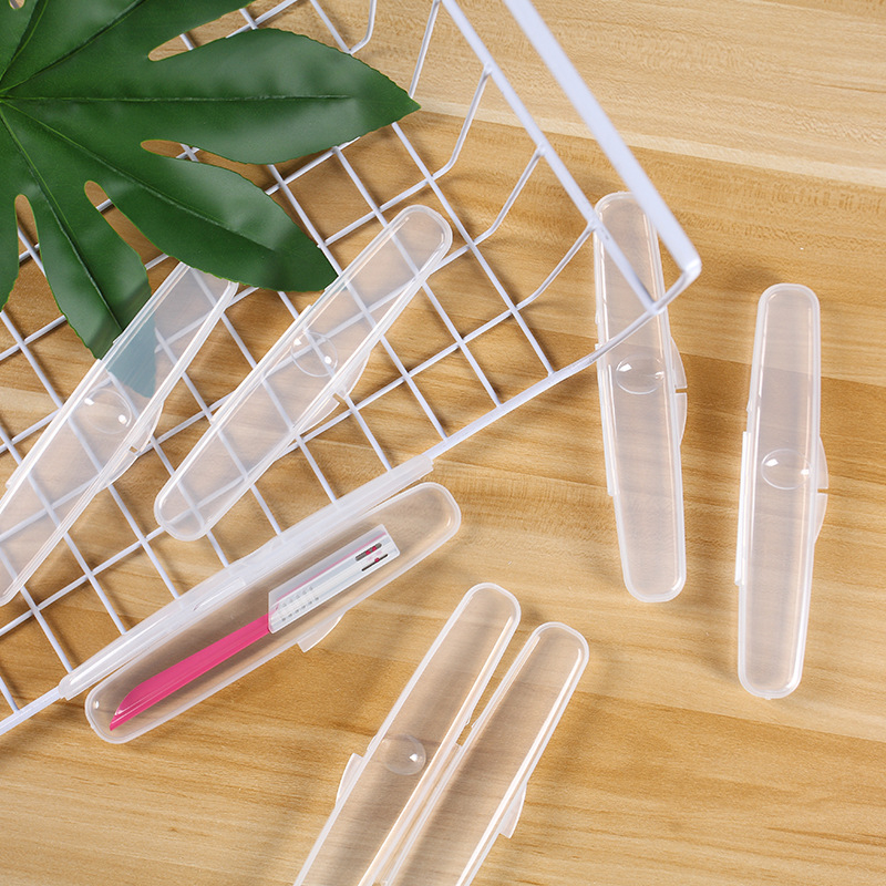 SPL-Travel Portable Toothbrush Storage Box Plastic Lightweight Clear ...