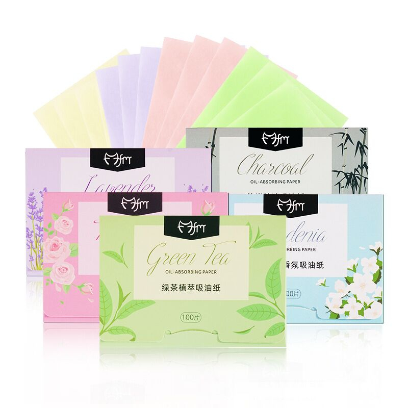 100 pcs Facial Oil Absorbing Paper Blotting Sheets Face Cleanser Acne ...