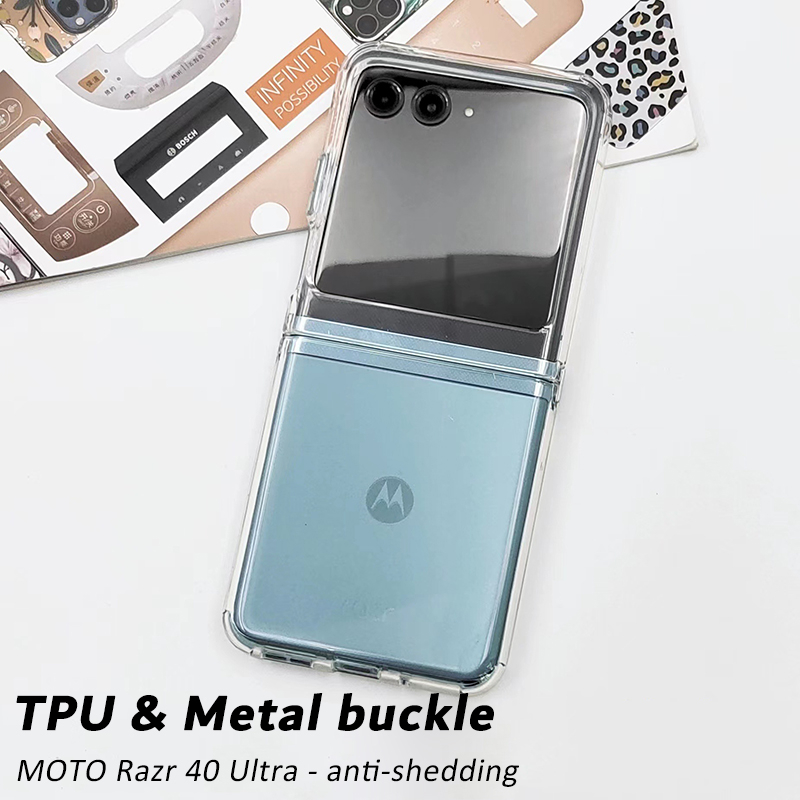 For Motorola Razr 40 Ultra Casing Clear Soft TPU Anti-fall Back Phone ...