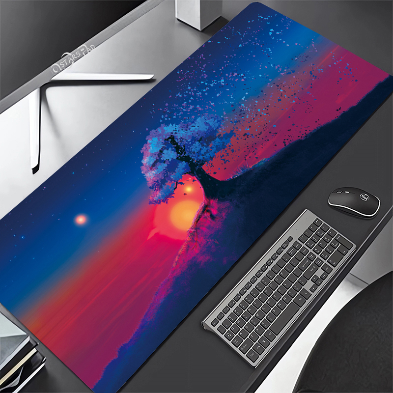 Death and Life Landscape Art Flower Mouse Pad 800x300mm Cherry Blossoms ...