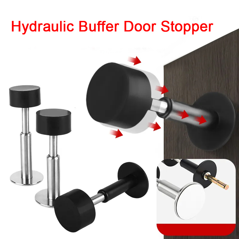 Stainless Steel Hydraulic Buffer Mute Door Stop, Floor Door Stopper ...