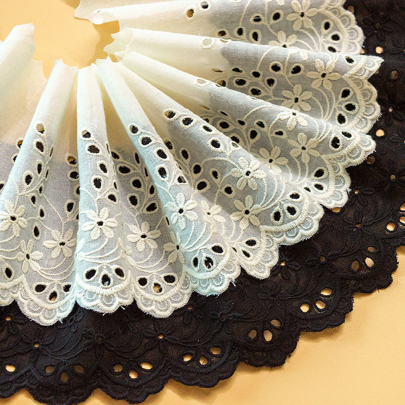 1 meter lace ribbon, 100% cotton, 13.8 cm wide, clothing decoration ...