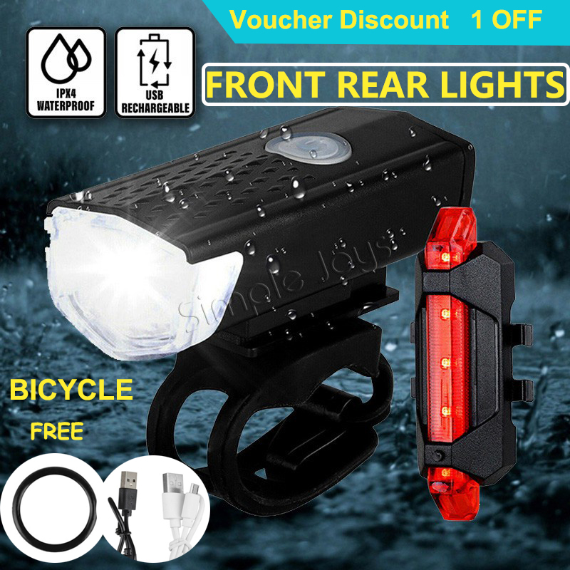 Bicycle Front and Back Light Set Rear Bike Bicycle Light Front And Rear ...