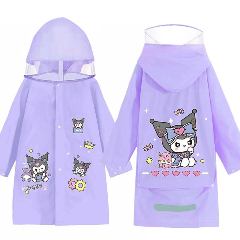 Sanrio Raincoat Anime Kuromi Mymelody Pochacco Children's Cartoon ...