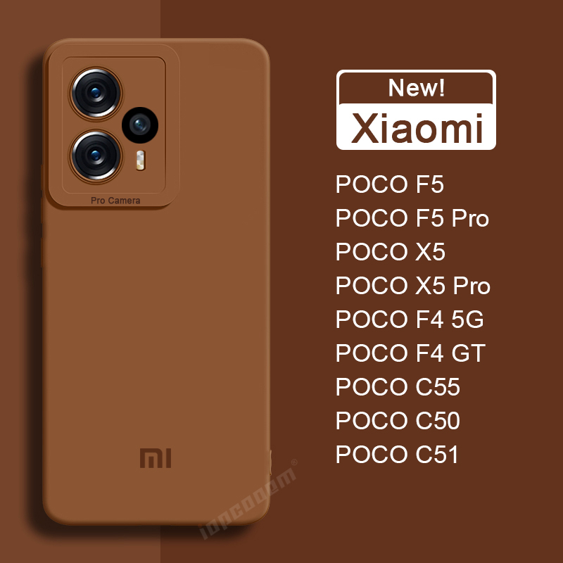Official Original Liquid Silicone Soft Case Xiaomi POCO F5 Pro X5 F4 GT ...