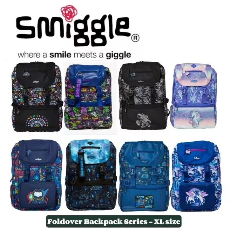 Smiggle Foldover XL Size Backpack School bag for kids | Shopee Singapore
