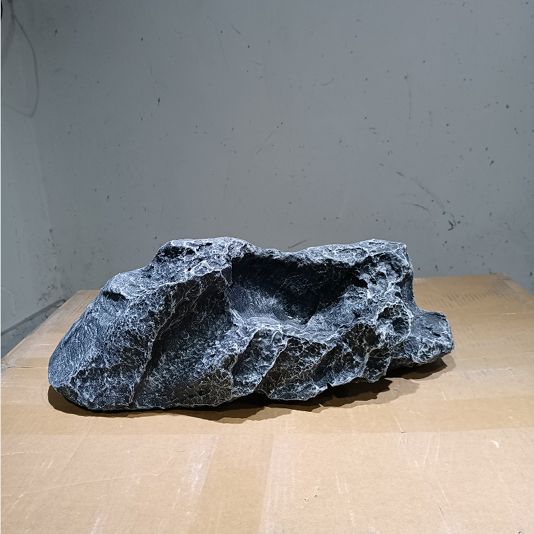 Customized fiberglass home and garden decor statue stones artificial ...