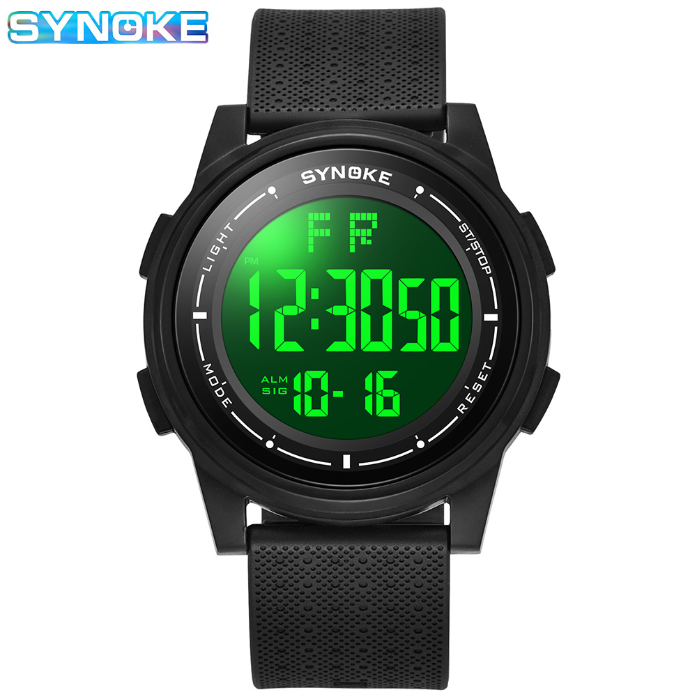 SYNOKE Original Men's Watch Fashion Luxury Casual Waterproof Digital ...