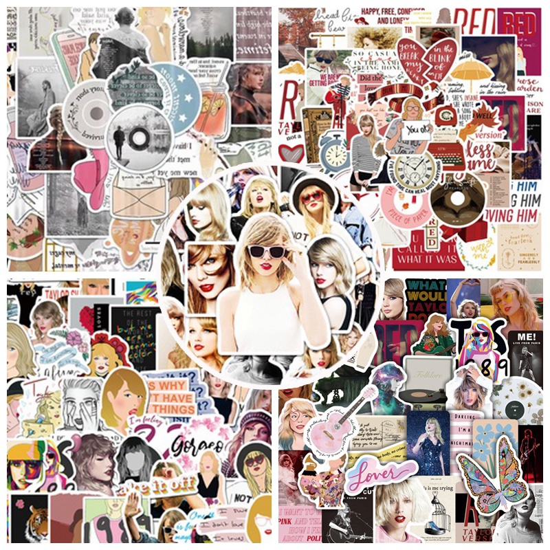 200PCS Euramerican Pop Singer Taylor Swift Album Graffiti Stickers For ...