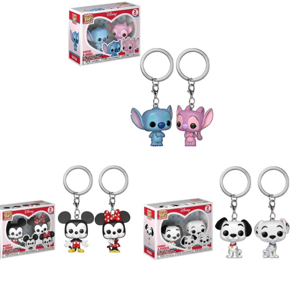 Funko Pop! Keychain Disney Stitch Mickey Mouse 101 Dalmatians Action ...