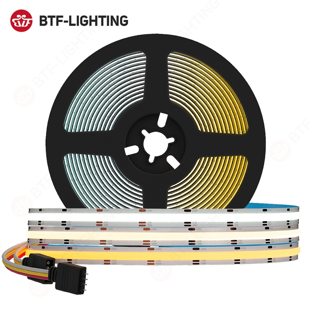 BTF-LIGHTING 640LEDs/M FCOB CCT COB LED Striplight Strip Light 0 ...
