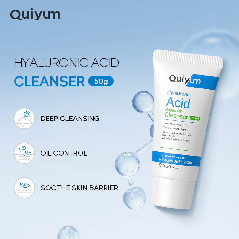 QUIYUM Hyaluronic Acid Replenish Cleanser 50g Deeply Clean Oil And Dirt ...