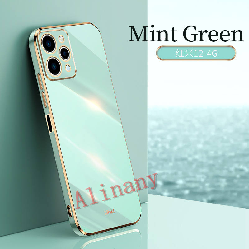 Redmi 12 4G Case Shockproof Soft Silicone Electroplating Phone Casing ...