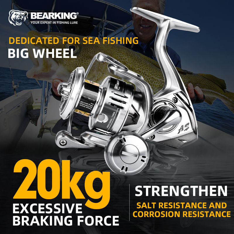 Bearking New Saltwater Fishing Reel Assassin 1000-6000 9+1BB Bearings ...