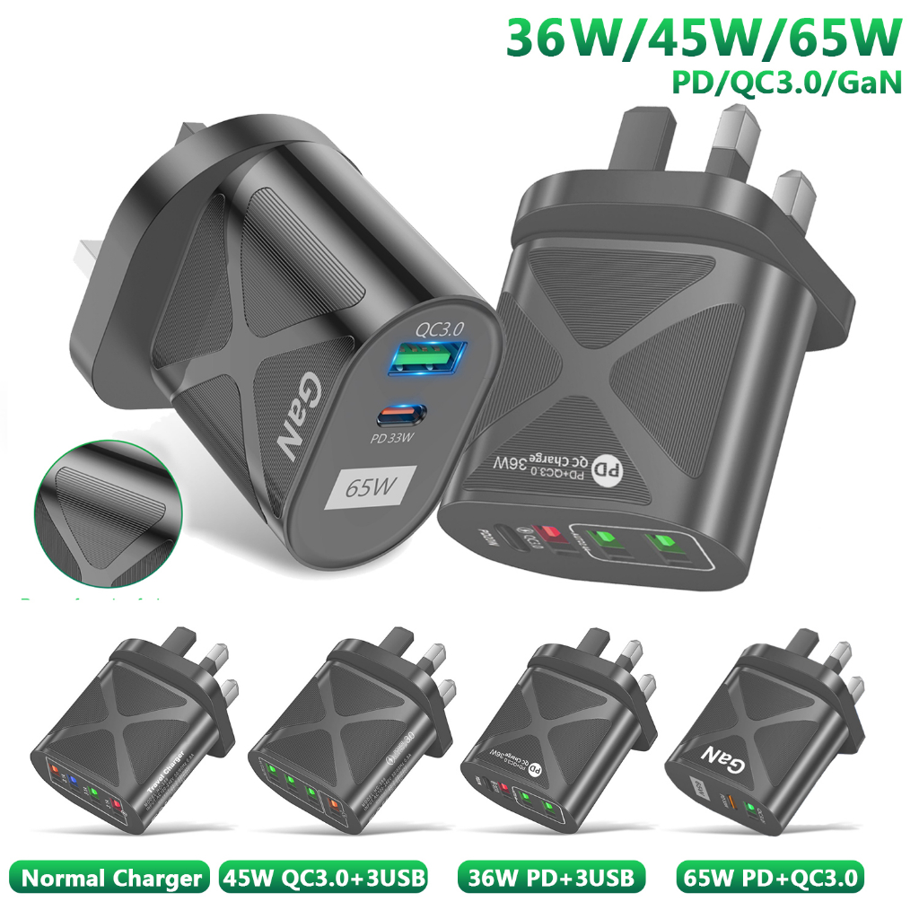 65W GaN/Normal/45W/36W Fast Charge Adapter For Mobile Phone Type C PD ...