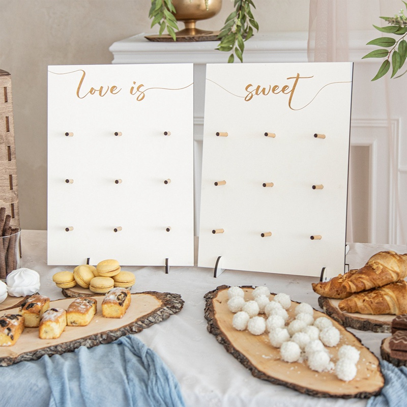 Sweets Doughnut Rack Wooden Donuts Wall Display Stand Holder for Happy ...