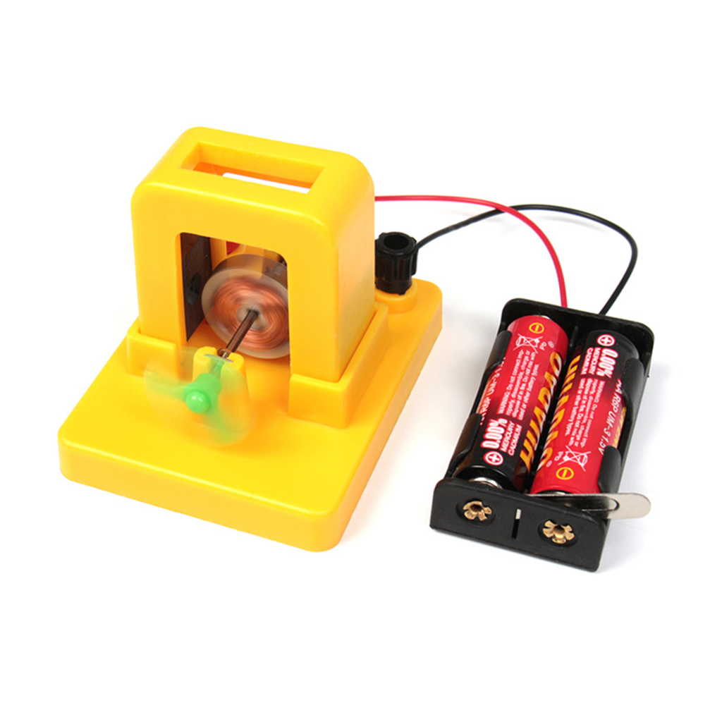 Creative DIY DC Electrical Motor Model with Battery Holder Physics ...