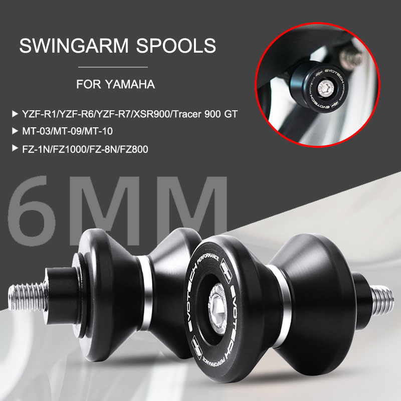 Motorcycle Swingarm Spool Sliders M6 For Yamaha FZ-1N/FZ-8N/MT-03/MT-09 ...