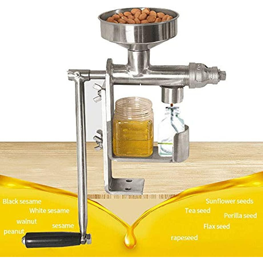 Manual Oil Press Machine Household Oil Expeller Extractor 304 Stainless ...