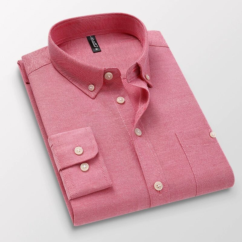 Fashion Men Business Shirt Long Sleeve Formal Shirts Comfortable ...