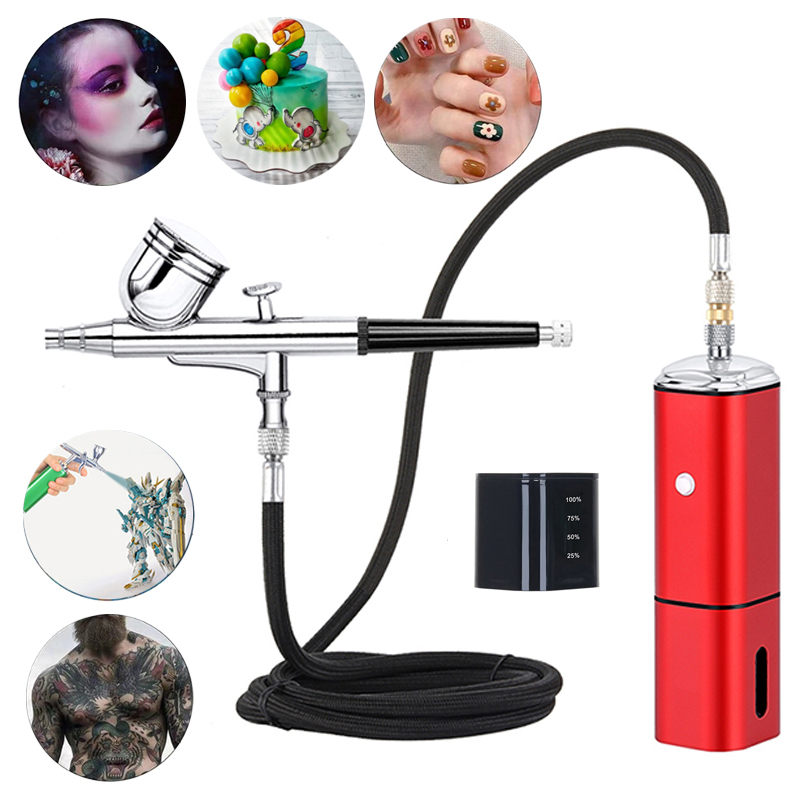 [New upgrade]Rechargeable Handheld Portable Airbrush Compressor ...