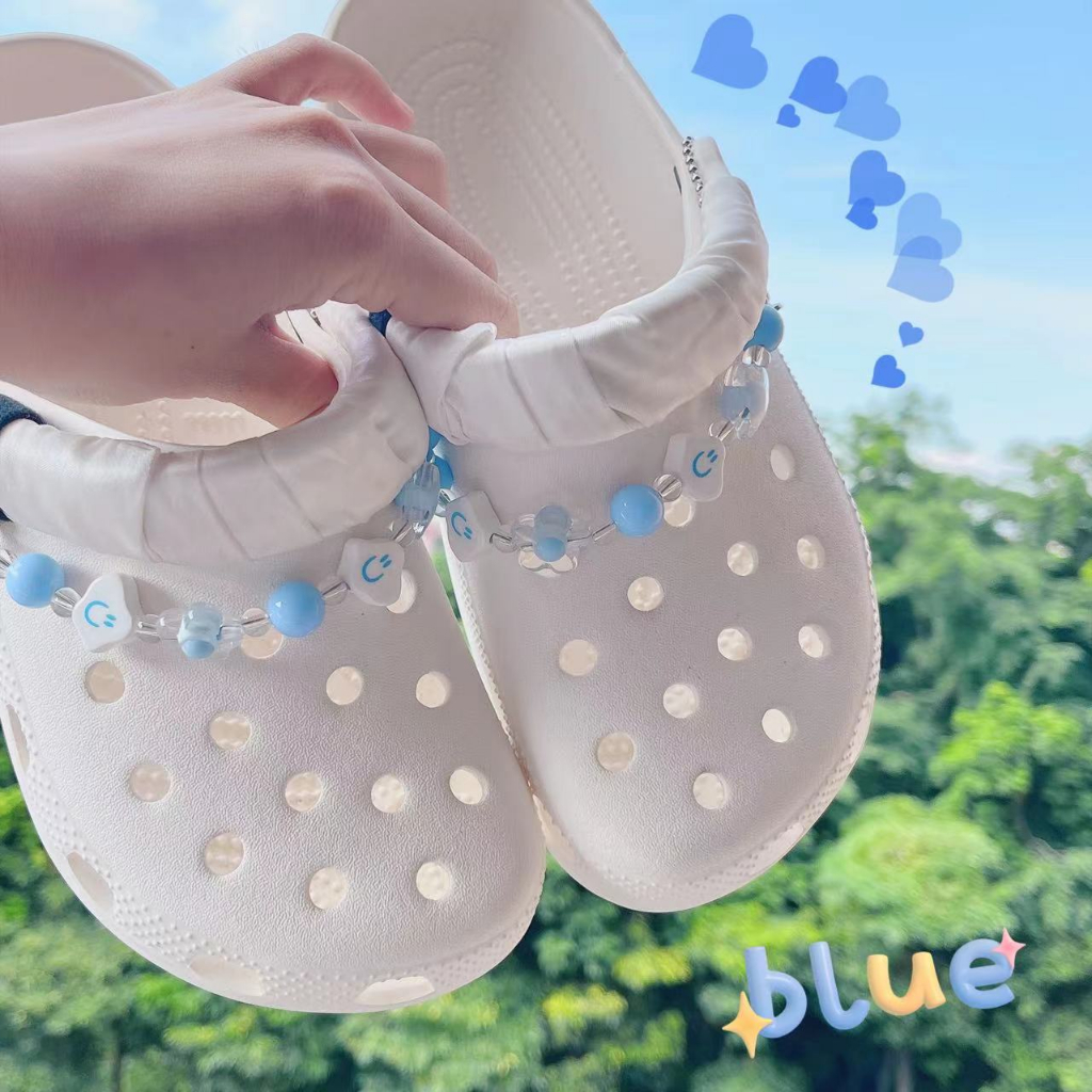 【blueblublu】crocs jibbitz chain shoe accessorie ins Shoe Decoration ...