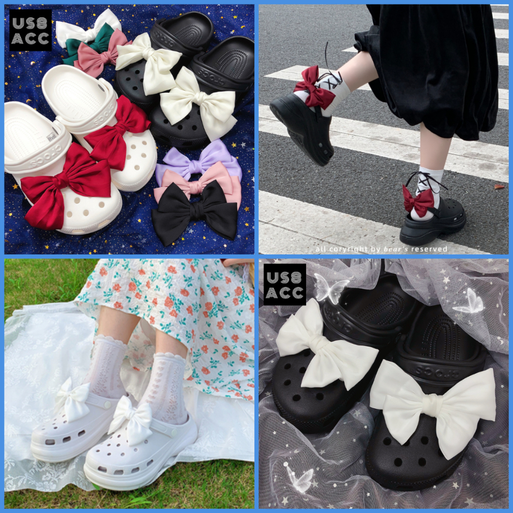 【fairy bow 2pcs】 jibbitz crocs charms bow cute accessorie jibbitz set ...