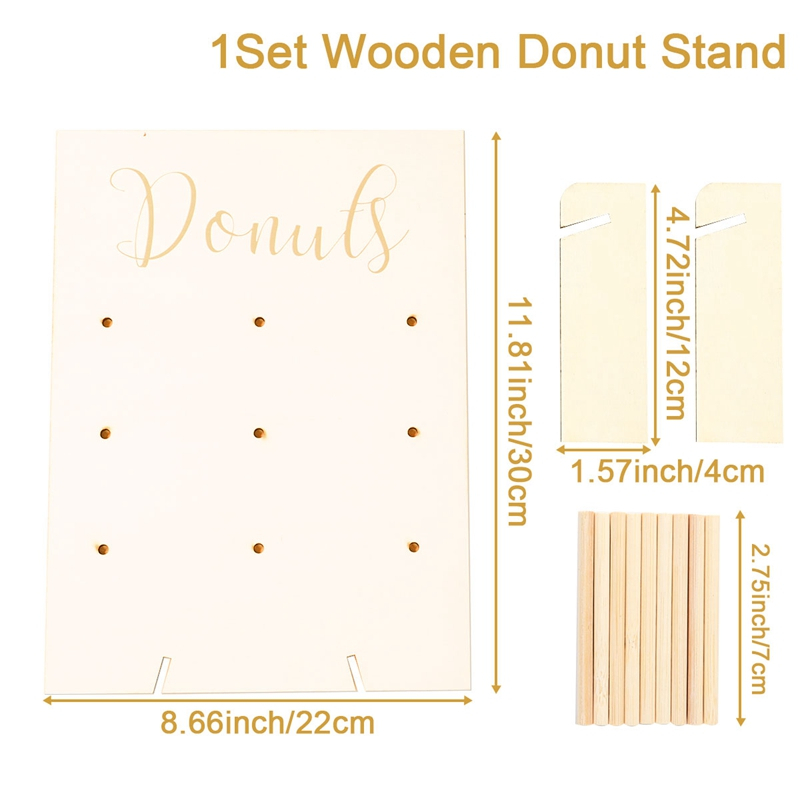 DIY Wooden Number Donuts Wall Display Stand Numbers Donut Stand ...