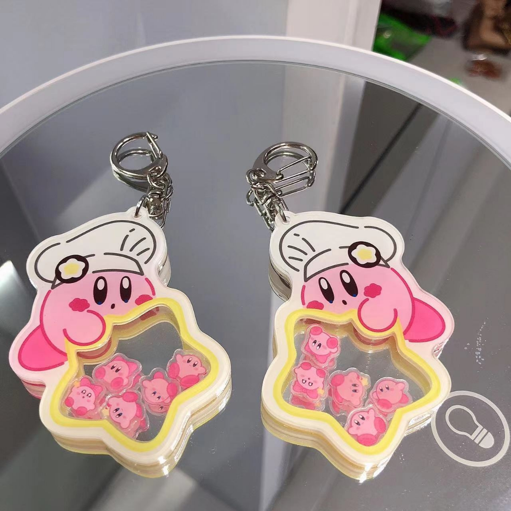 Star Kirby Shake Swinging Keychain Acrylic Charm Bag Pendant Decoration ...
