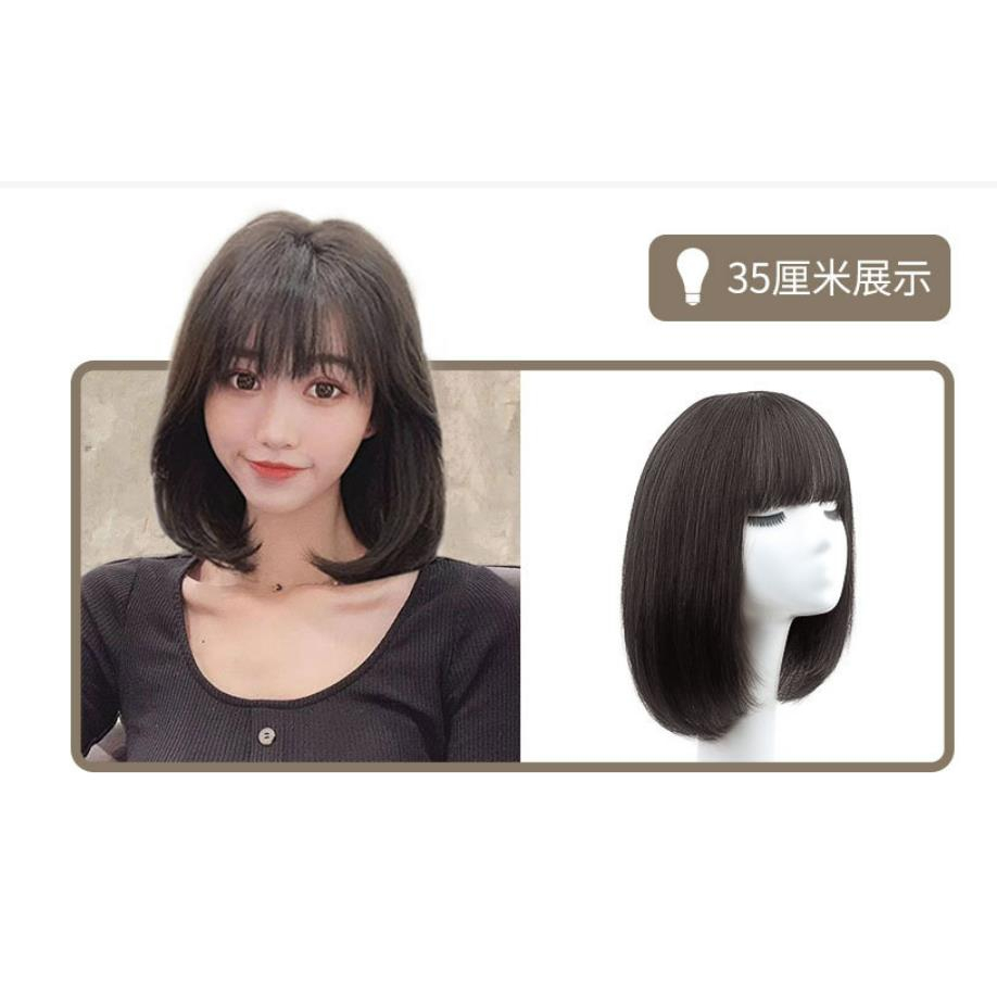 Real hair wig 6224 female long hair wig full head set real hair wire ...