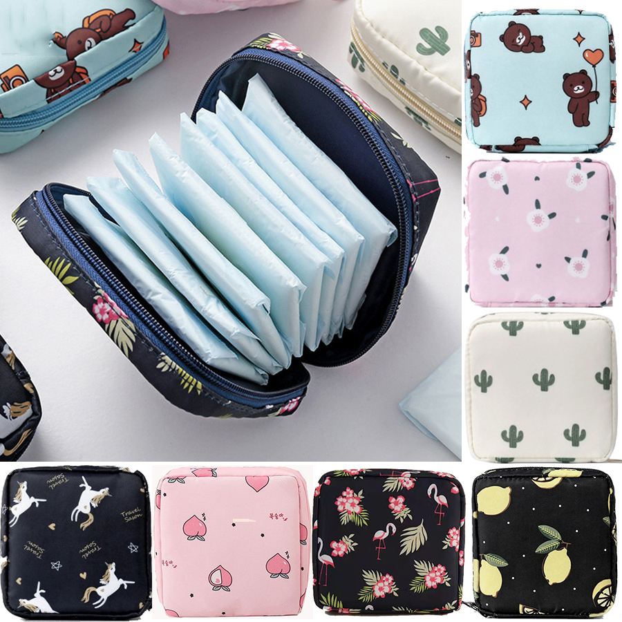 【Multi style】🙋‍♀️Portable Sanitary Pads Bag Large Napkin Storage Pouch ...