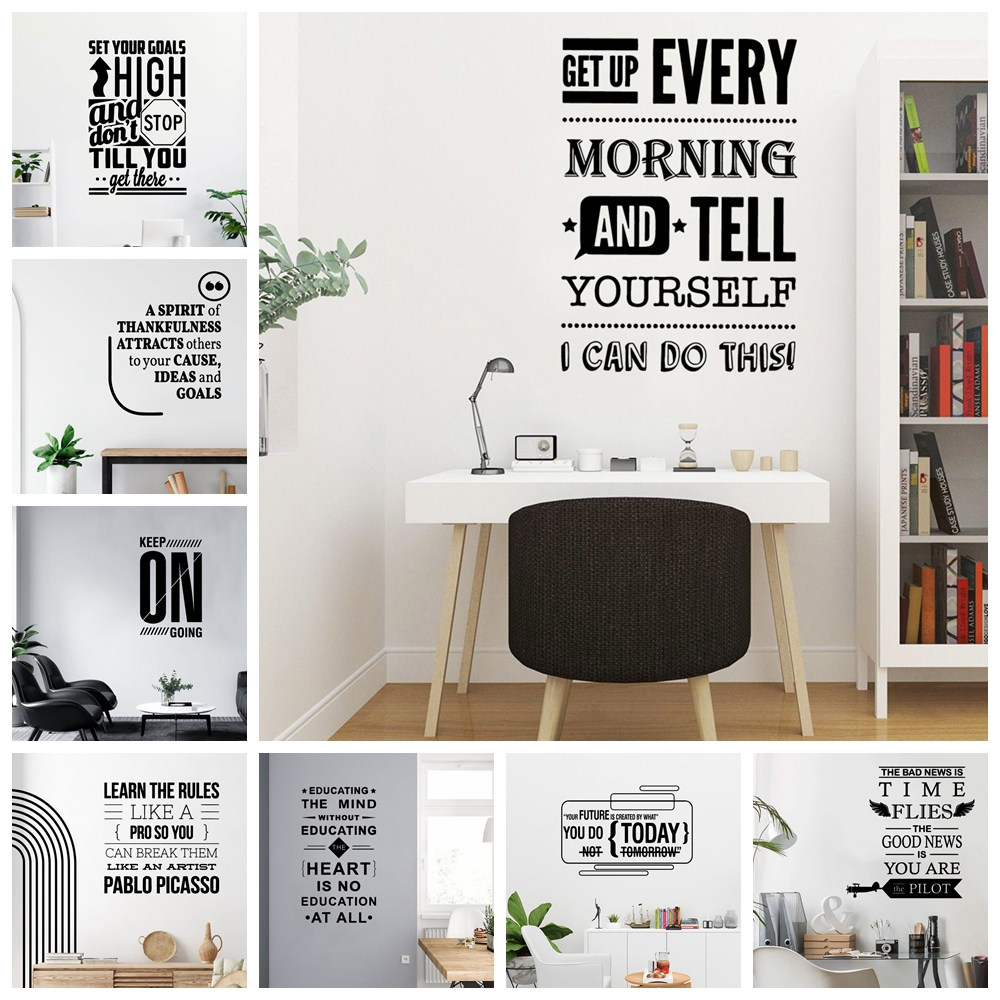Motivational Quotes Wall Sticker For Room Decals Text Wallpaper Living ...