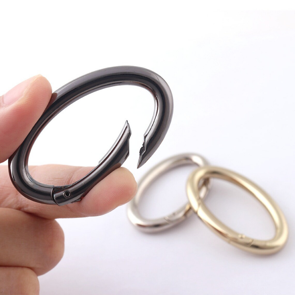 Oval gate ring 38mm spring gate ring Spring ring clasp Gunmetal/gold ...