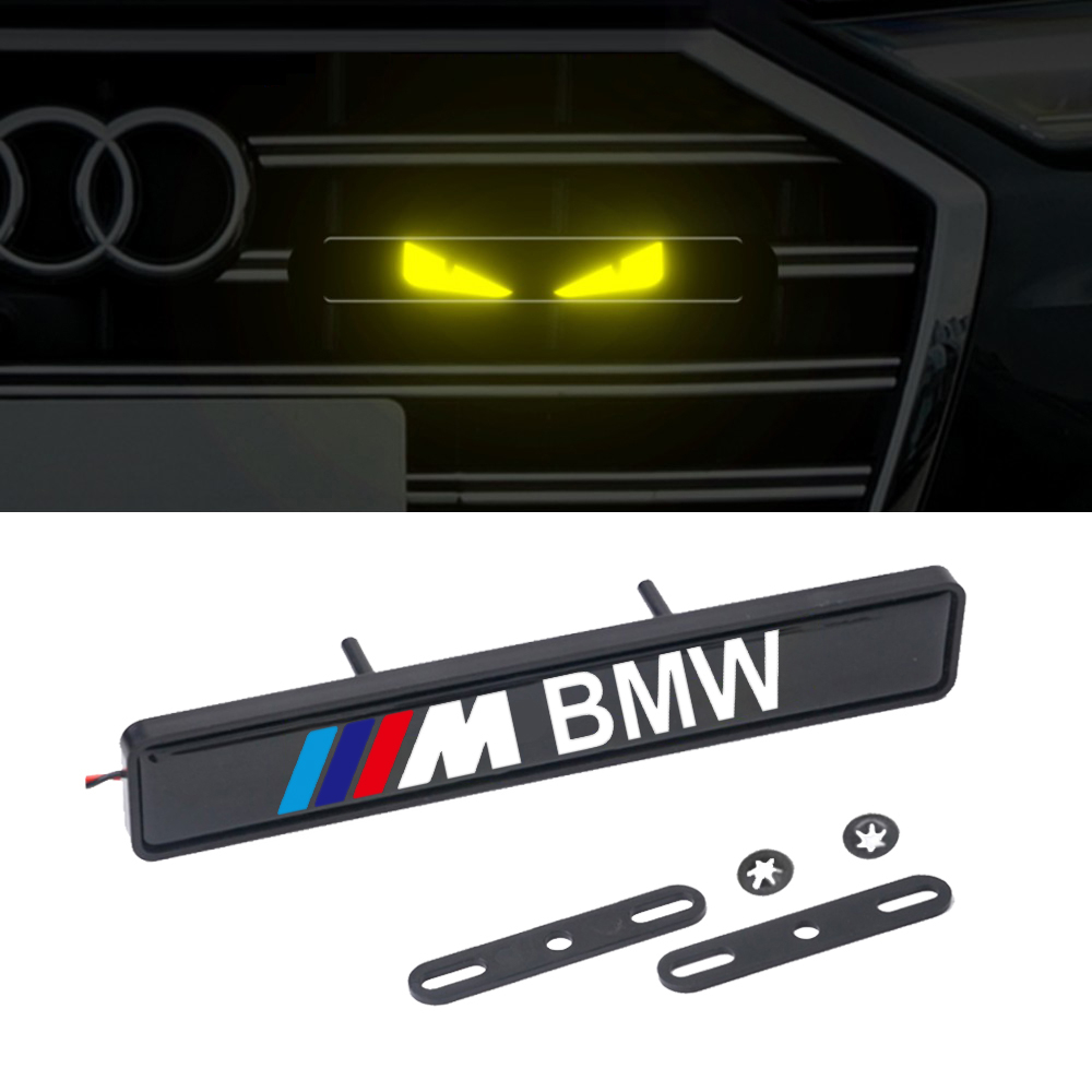 With LED light Car Front Grille Emblem Badge Stickers Suitable For M ...