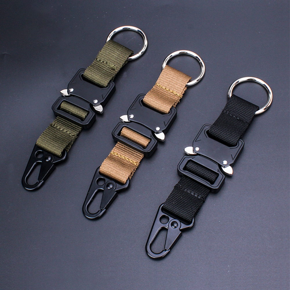 Outdoor Multi-Purpose Carabiner Tactical Cobra Buckle Keychain Backpack ...