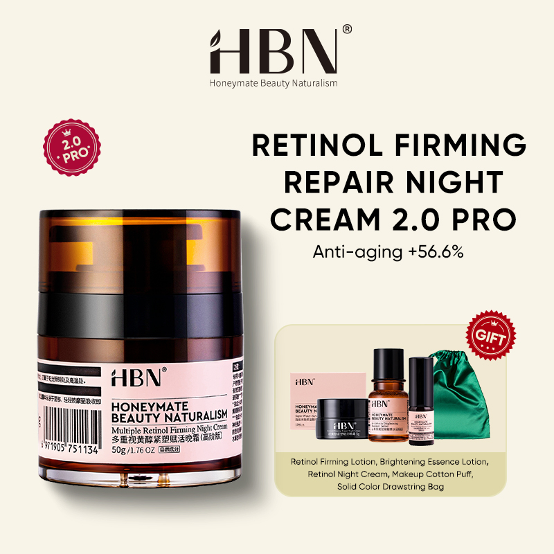 New Arrival HBN 2.0 PRO Retinol Firming Repair Night Cream Anti-aging Up To 56.6% Brightening ...
