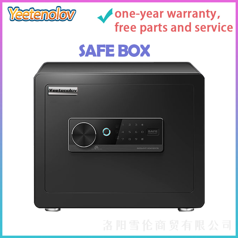 YEETENOLOV Fingerprint +Password +Key safe Box Cash Box Anti-Theft Safe ...
