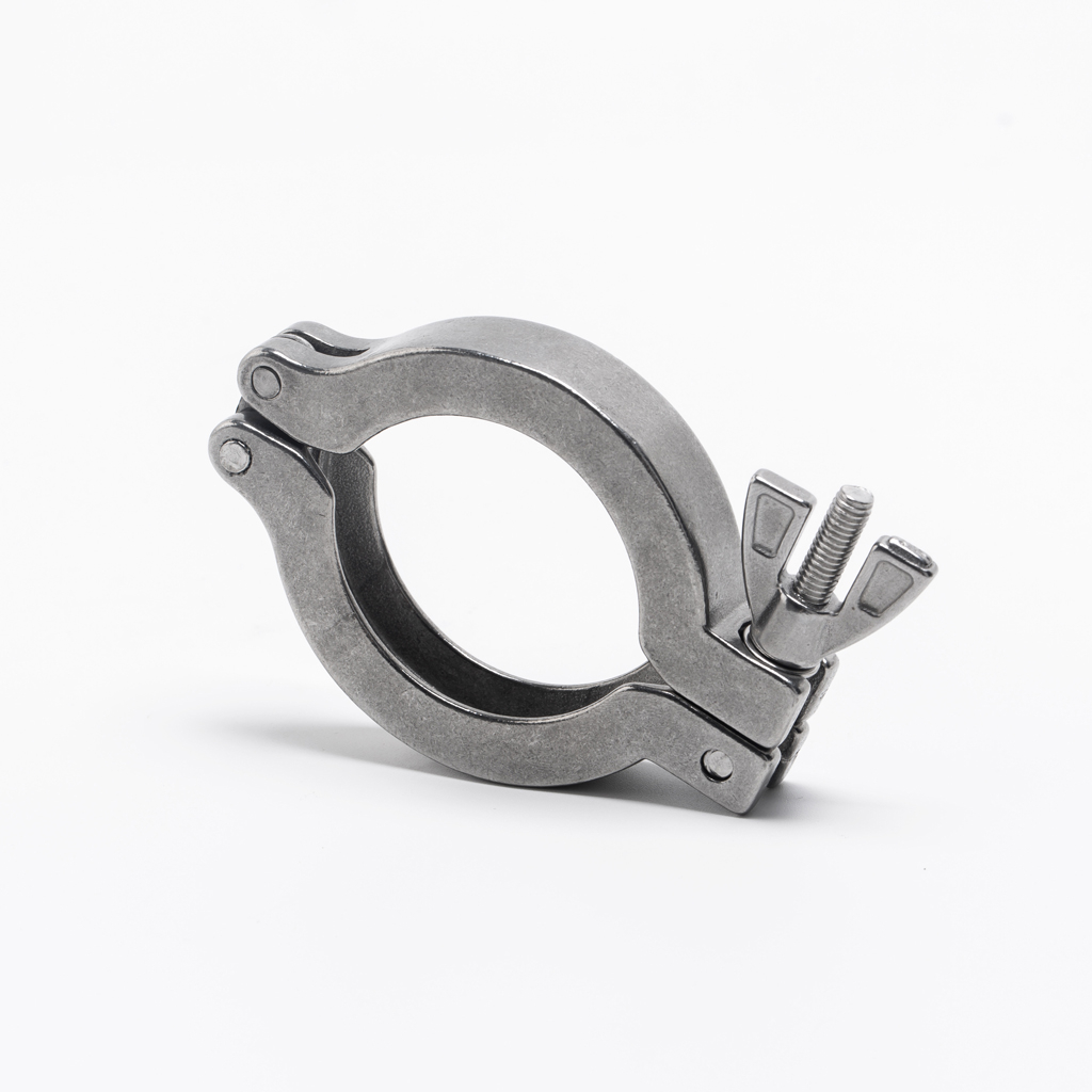 Stainless Steel Sanitary / Aluminum Vacuum Clamp Wing Nut Tri Clamps ...