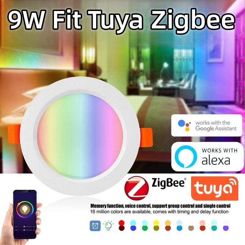 Tuya/Zigbee Sereis Smart Downlight Led Spot Lighting Wifi Dimmable RGB+CW+WW Ceiling Downlights ...