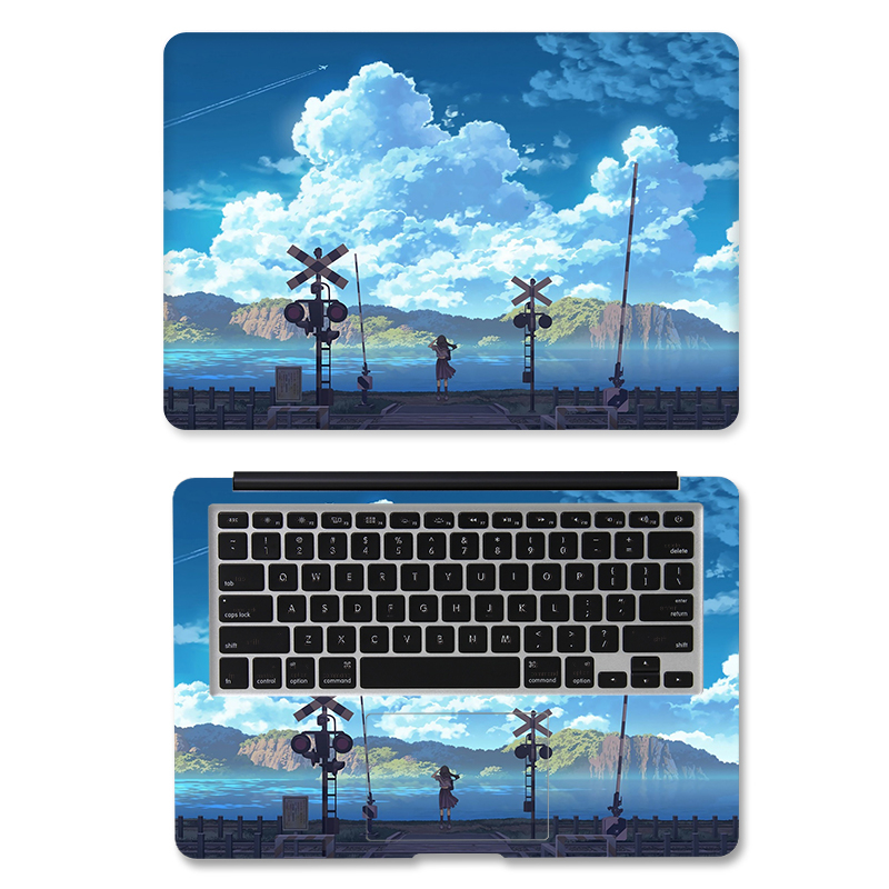 【2pcs】Diy Laptop Cover Sticker ins Style Anime Landscape Two ...