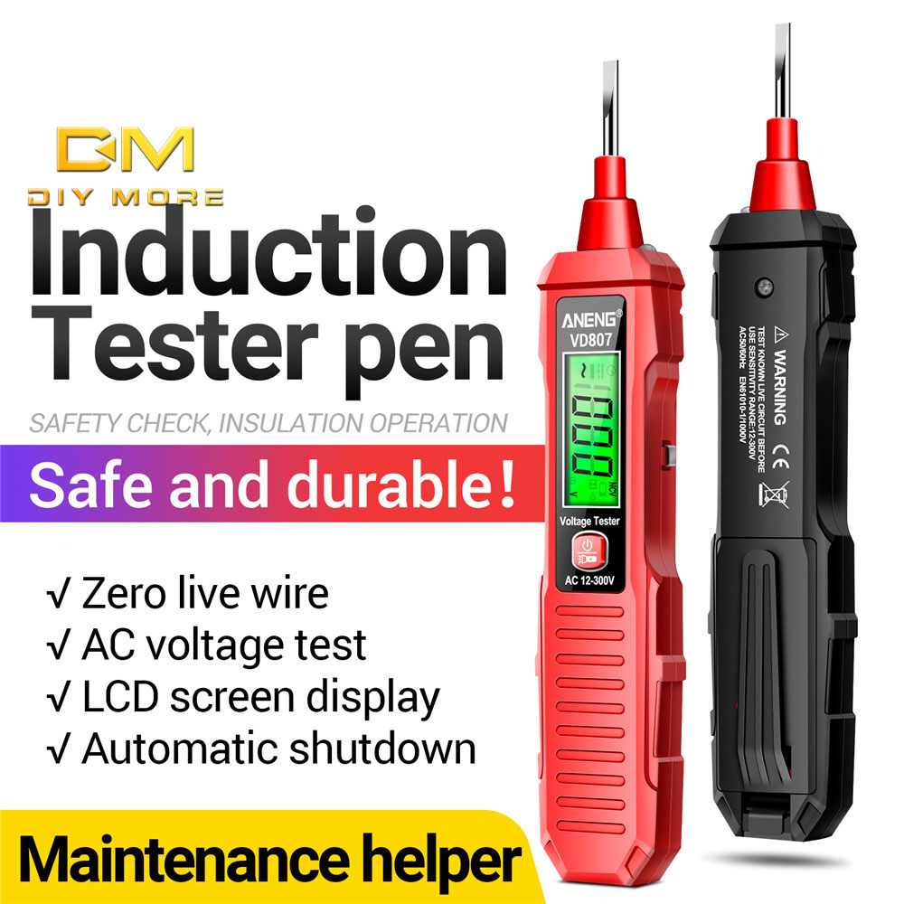 DIYMORE VD807 Measuring range 12-300V Intelligent induction digital ...