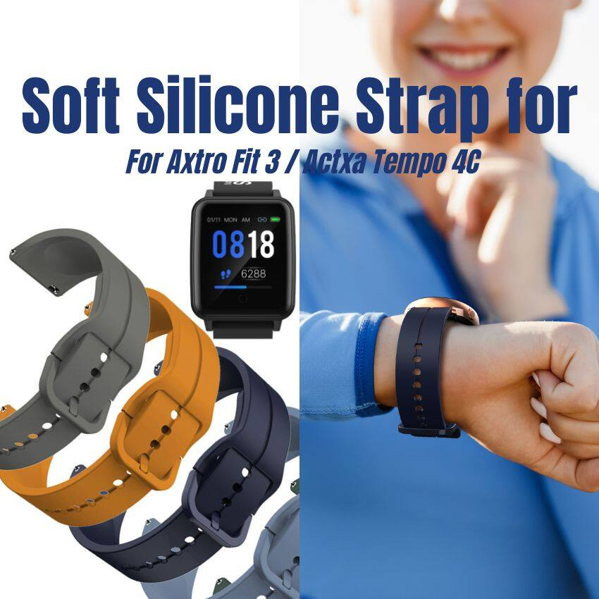 Axtro Fit 3 Strap Silicone Watch Band for Actxa Tempo 4C Singapore ...