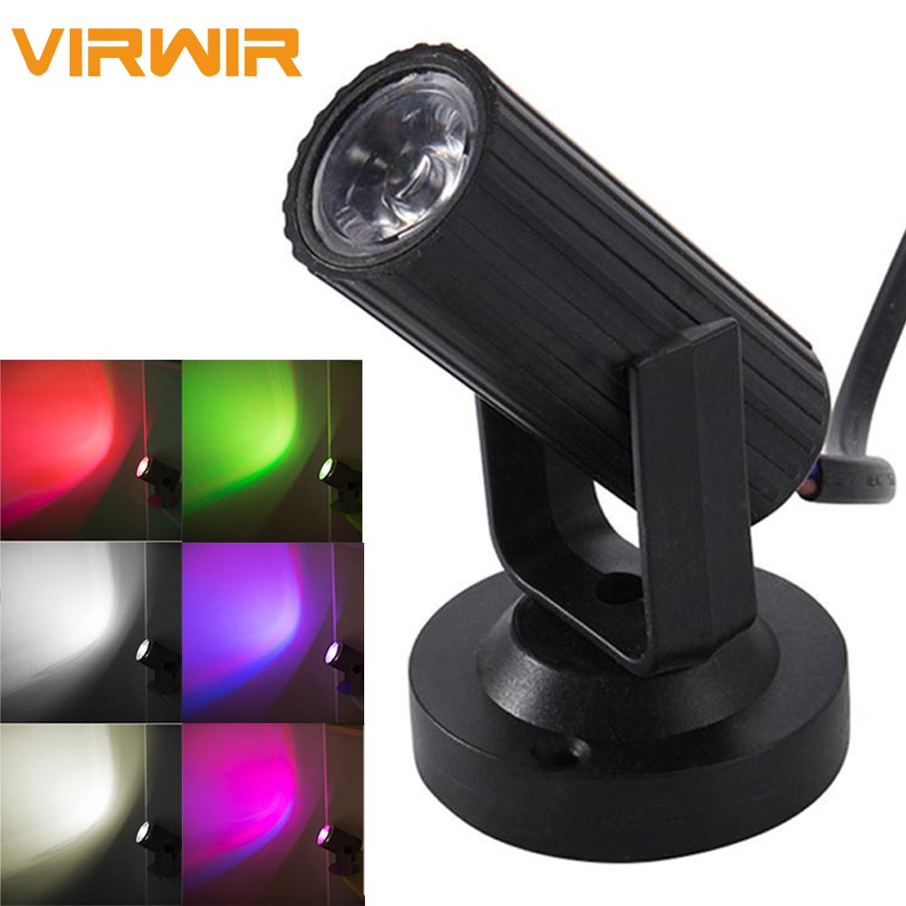 RGB 1W Led Stage Spotlight Portable Light, 360 Degrees, Soft, Used for ...