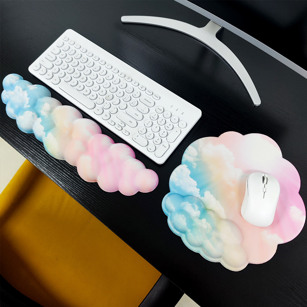 Cloud keyboard wrist rest Ergonomic Gaming Mouse pad with Memory Foam ...